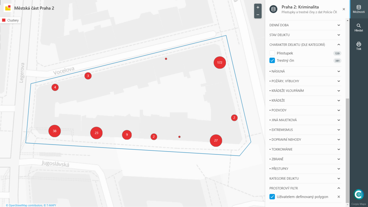 Bezpečnější města s analytikou Corpis Maps od T-MAPY - Corpis Maps